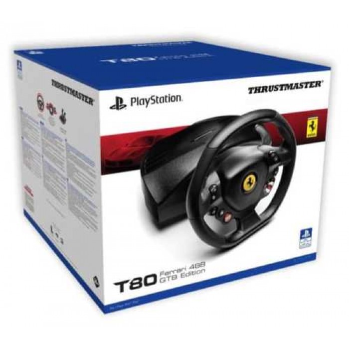 הגה מרוצים עם דוושות Thrustmaster T80 Ferrari 488 GTB Edition PS4 / PC ...